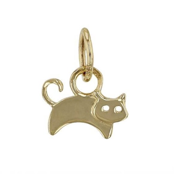 Jewelry | 14k Gold Cat Charm Tiny Cat | Poshmark